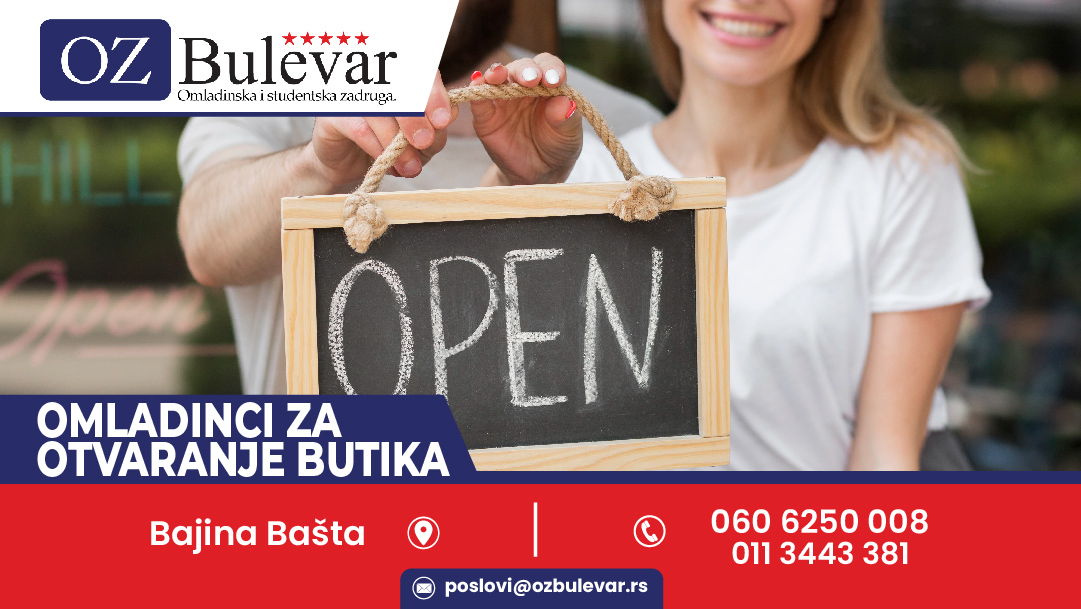 Omladinci za otvaranje butika | Omladinska i studentska zadruga Bulevar ...