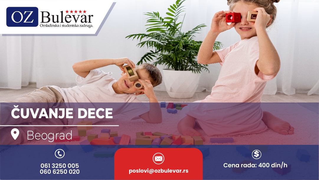 Čuvanje dece | Omladinska i studentska zadruga Bulevar - Poslovi u ...